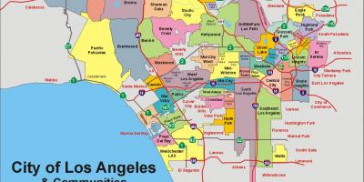 Los Angeles political map - Map of Los Angeles political (California - USA)